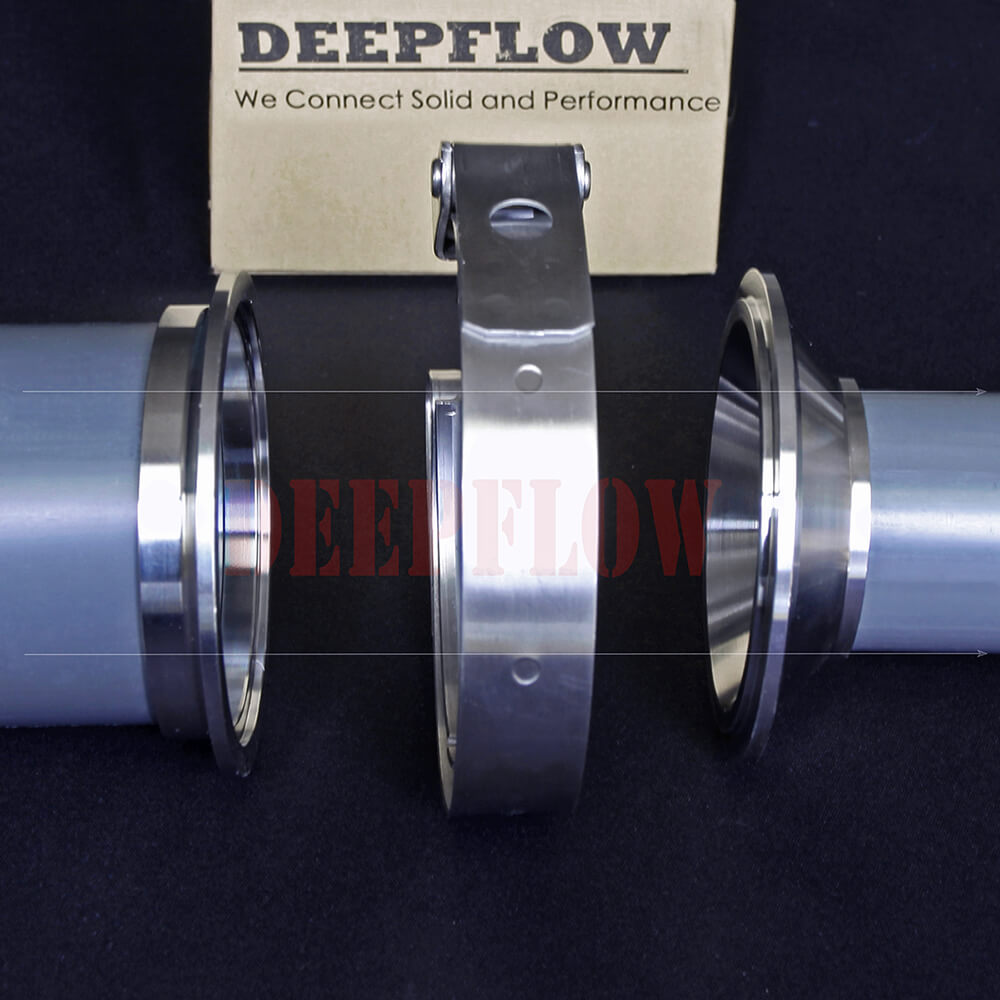 3.5 to 3 inch Exhaust Reducer V-Band Adapter Flange in Stainless Steel